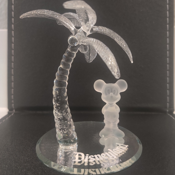 Disney | Other | Disneyland Mickey Palm Tree Glass Figurine | Poshmark